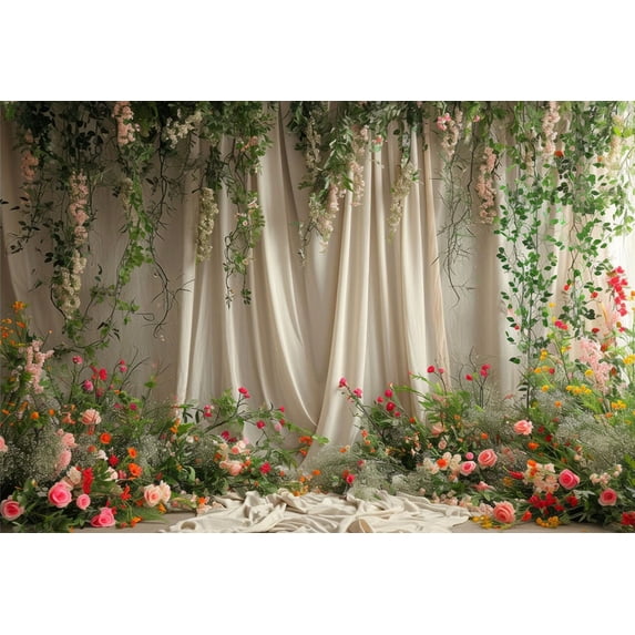 Boho Floral Arch Wall Room Adult Birthday Wedding Maternity Portrait r ...