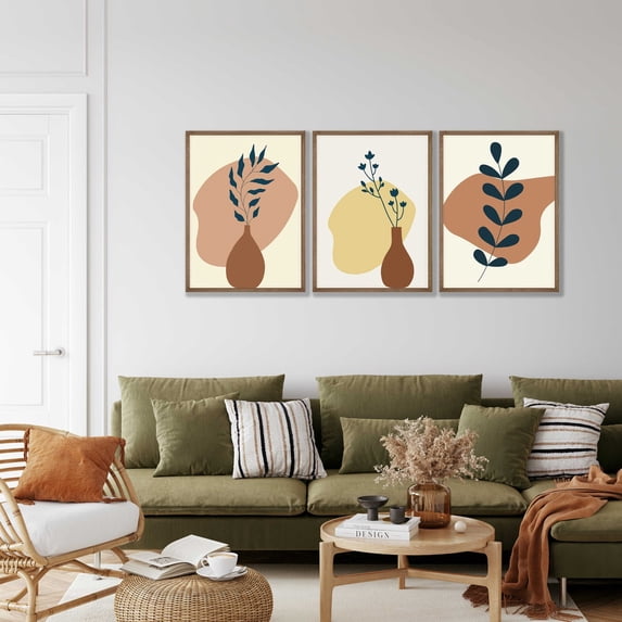 Boho Floral Art Prints, Mid-century Modern Poster Printed Poster ...