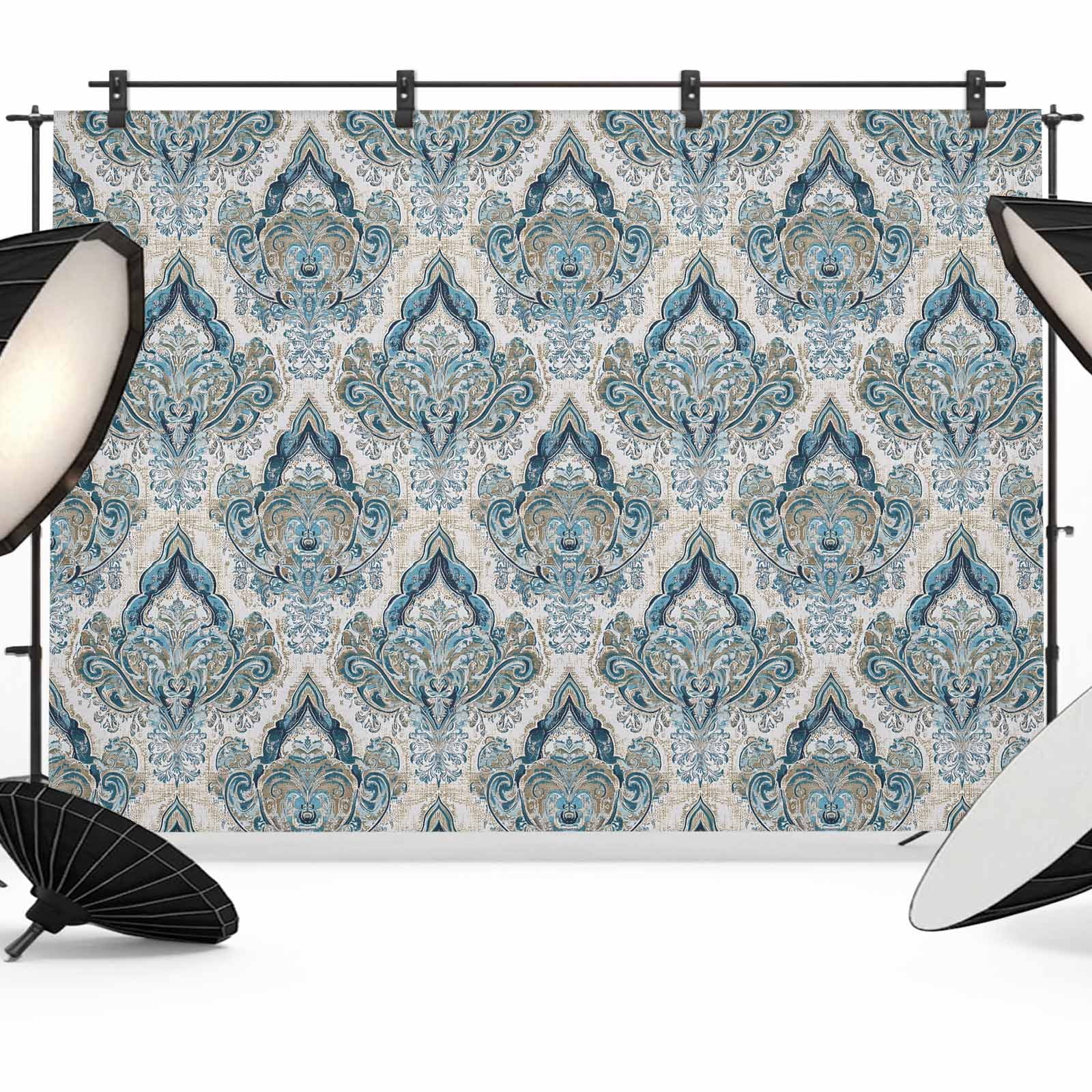 Boho Floral Backdrop for Photography, Fabric Photo Background Backdrop ...