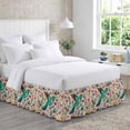 Boho Floral Bird Bed Skirt Queen Size 16 Inch Drop, Leaf Colorful ...