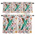 Boho Floral Bird Kitchen Curtains Set for Windows, Leaf Colorful ...