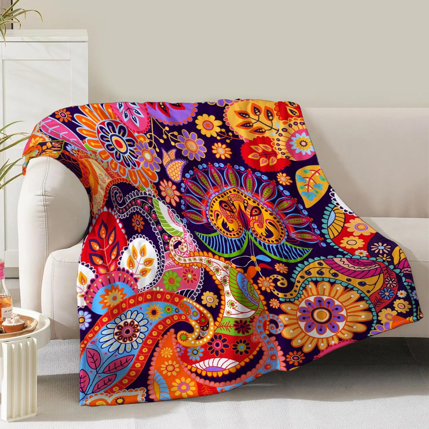 Boho Floral Blanket Gifts for Women Mom Women Wife Birthday Christmas ...