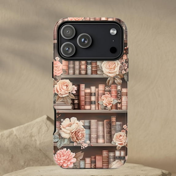 Boho Floral Bookish Library Reading Art Case for iPhone 17 through 11 ...