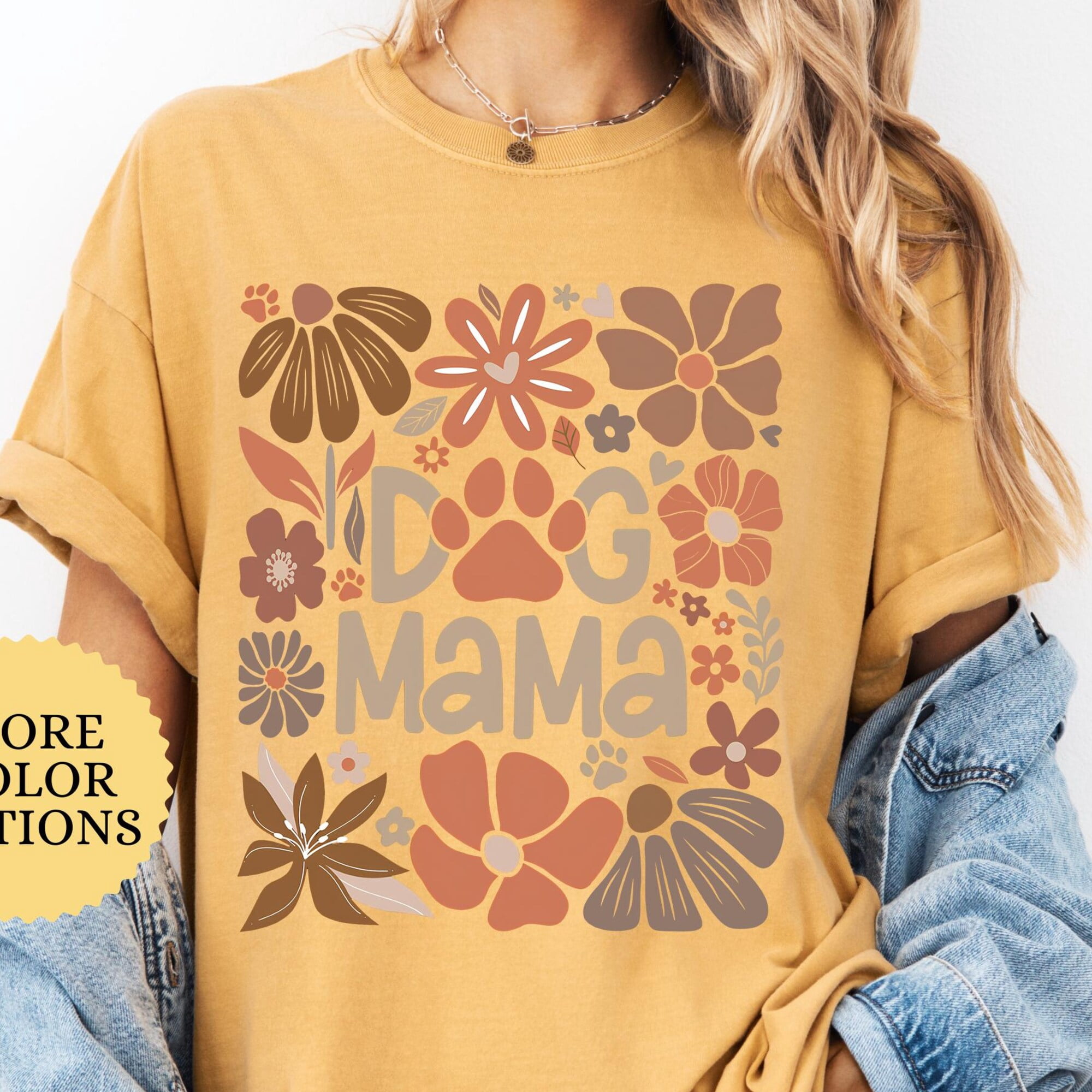 Boho Floral Dog Mama Shirt Dog Mom Gift Dog Lover Tee Dog Owner Tee Mom ...