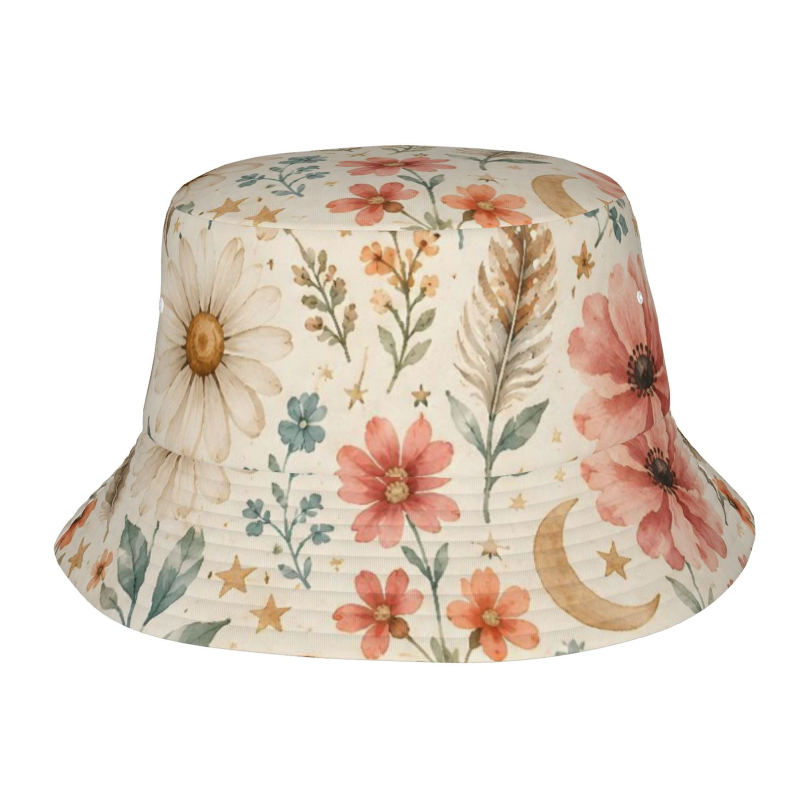 Boho Floral Fisherman's Hat Casual and Breathable Sun Hat for Men and ...