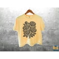 Boho Floral Graphic Tees For Women Crop Top Boxy Tee 3023CL Tshirt ...