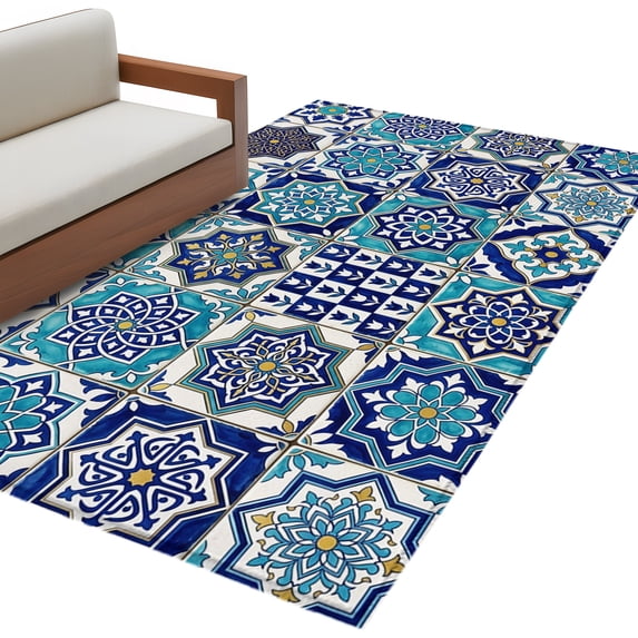 Boho Floral Kitchen Runner Rug 2.7x5 Washable Runners for Hallway Non ...