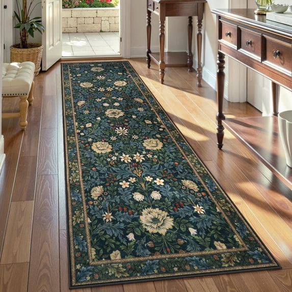 Boho Floral Kitchen Runner Rug, 2x6 Runners for Hallways 6ft Non Slip ...