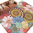Boho Floral Large Area Rugs for Bedroom Living Room, Soft Non Slip ...