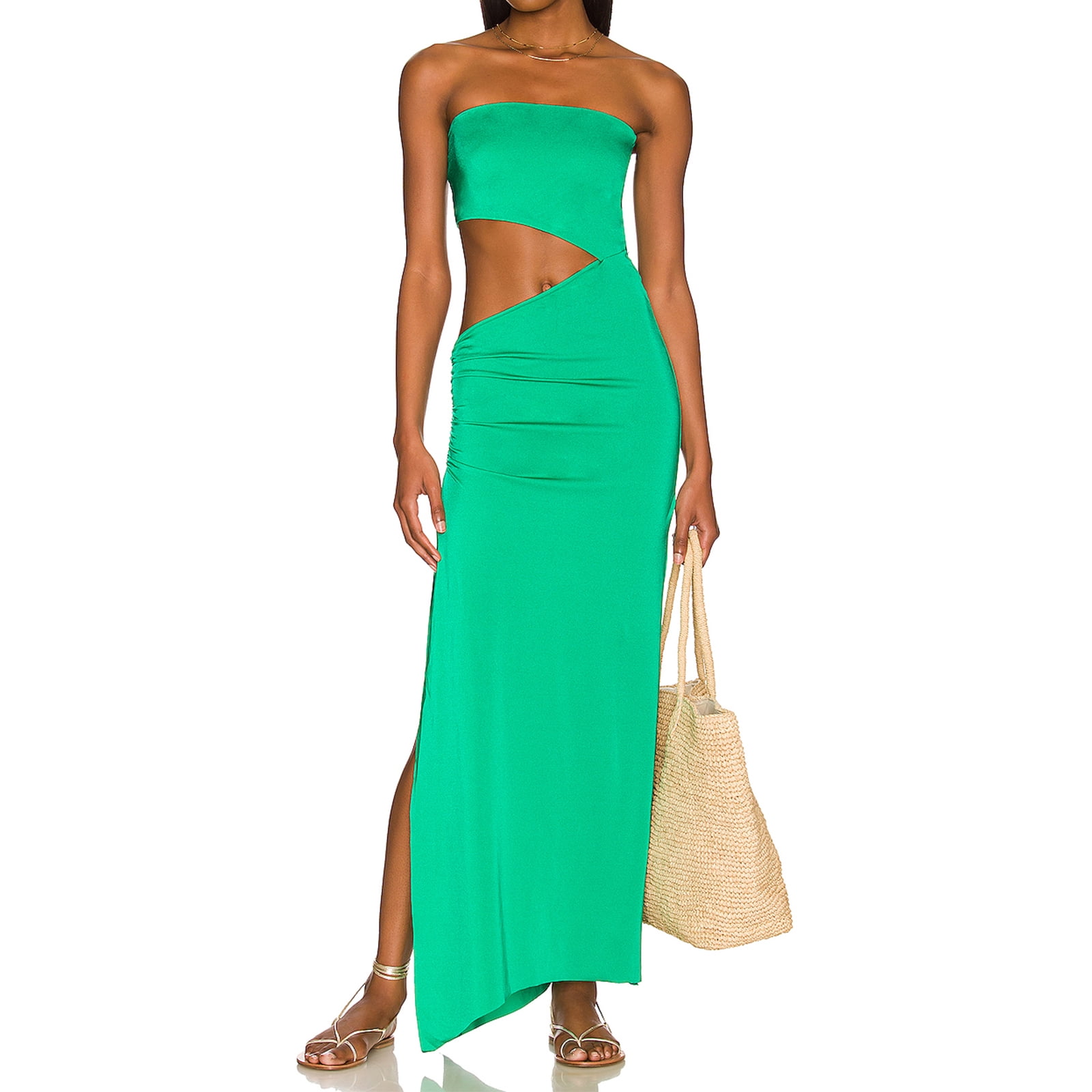 Boho Floral Long Dress for Women Y2k Spaghetti Strap Bodycon Long Dress ...