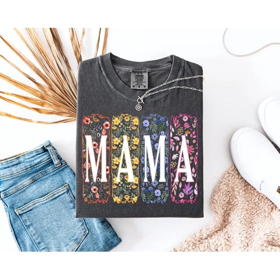 Boho Floral Mama Mom T-Shirt - Walmart.com