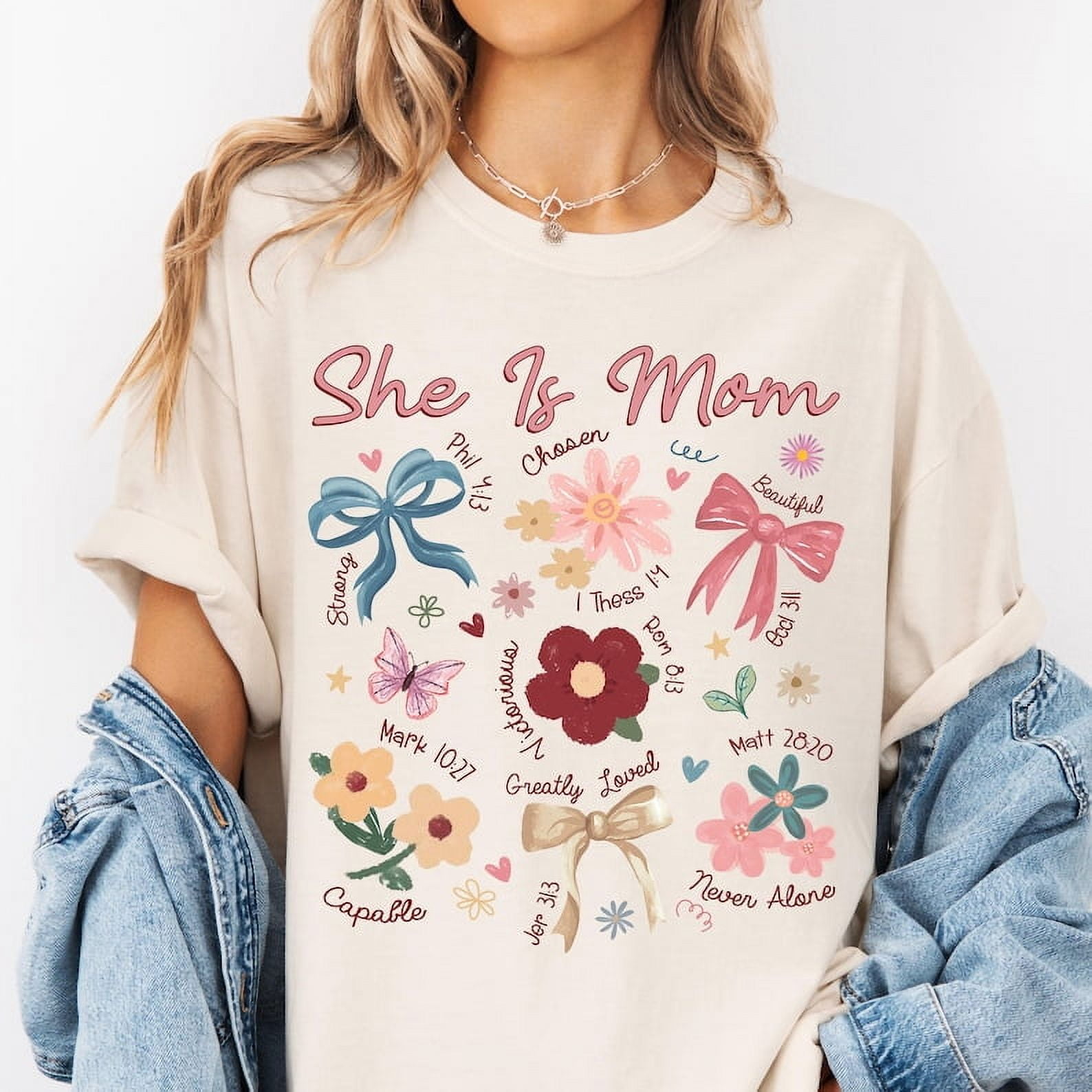 Boho Floral Mama, She is Mom, Mothers Day, Christian Mama , Floral ...