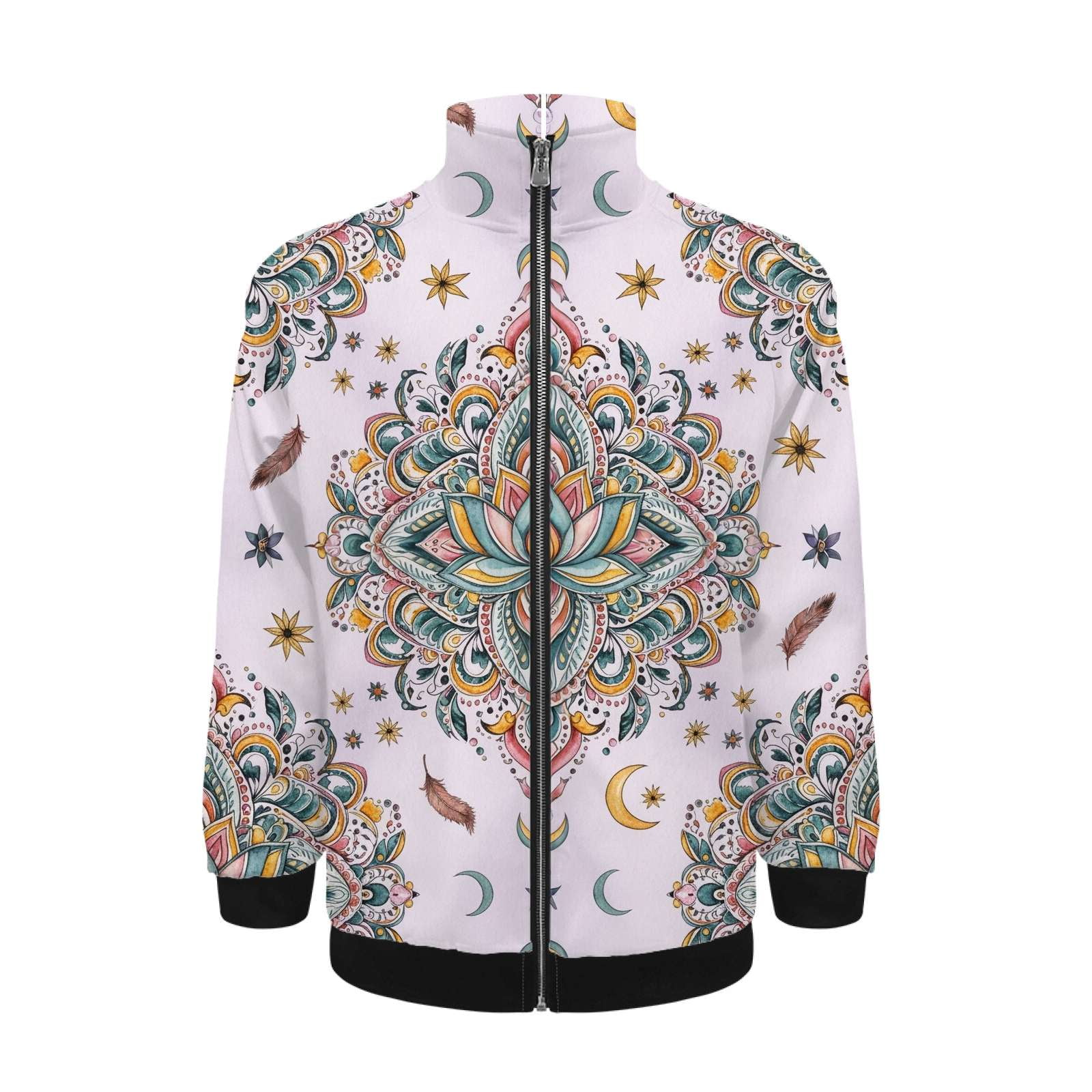 Boho Floral Mandala Art Jacket Men's Street Cool Long Sleeves Coat ...
