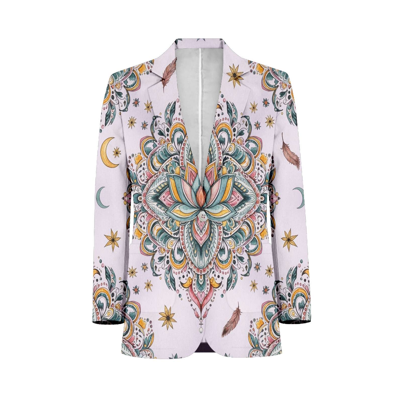 Boho Floral Mandala Art Men's Suit Blazer Casual Party Wear Slim Fit ...