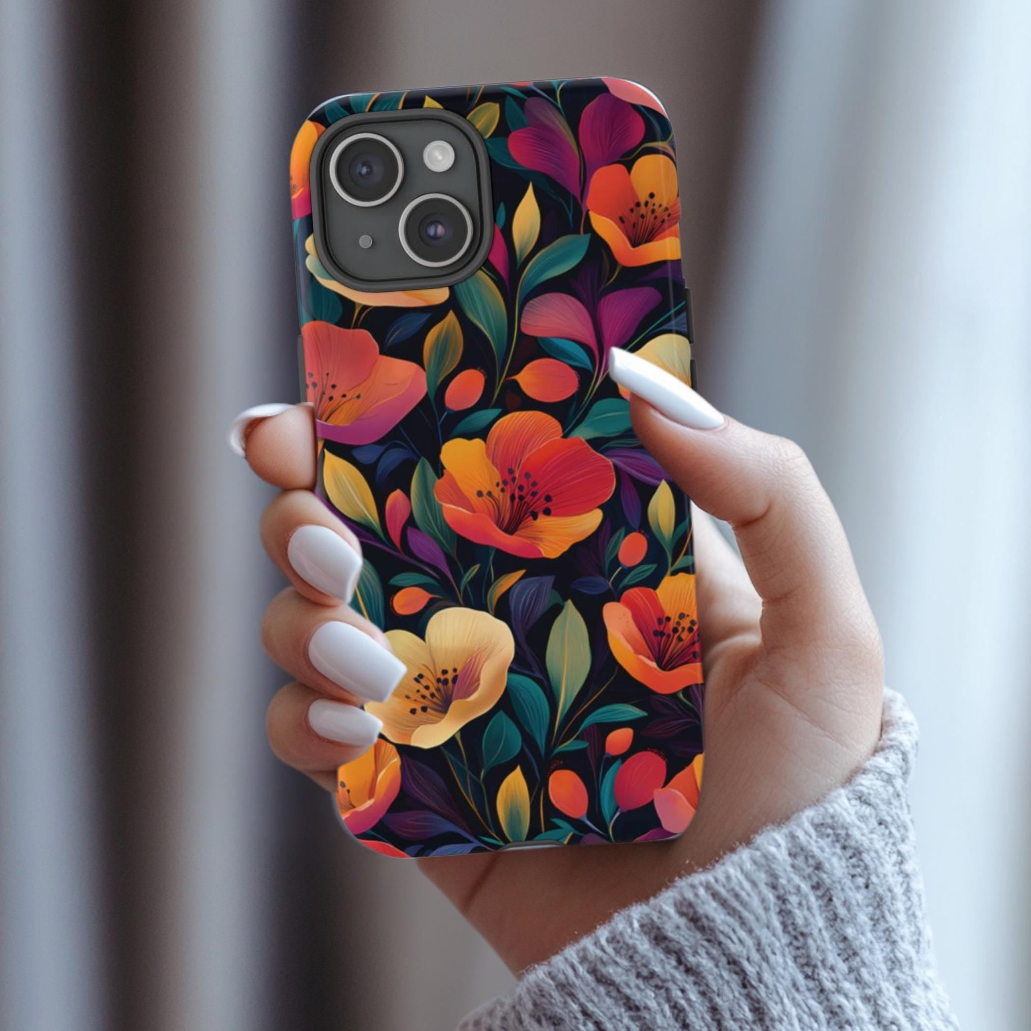 Boho Floral Nature Case With Soft Botanical Pretty Pattern for iPhone ...
