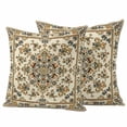 Boho Floral Outdoor Pillow Covers 20"x20" Set of 2,Waterproof Throw ...