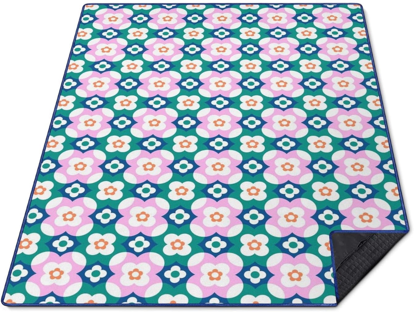 Boho Floral Picnic Blanket Waterproof Foldable Extra Large Picnic Mat ...