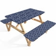 Boho Floral Picnic Table Cover with Bench Covers Abstract Art Flower ...