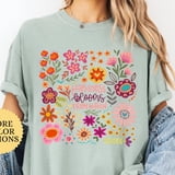 Boho Floral Positive Quote Shirt Woman Happiness Blooms From Within ...