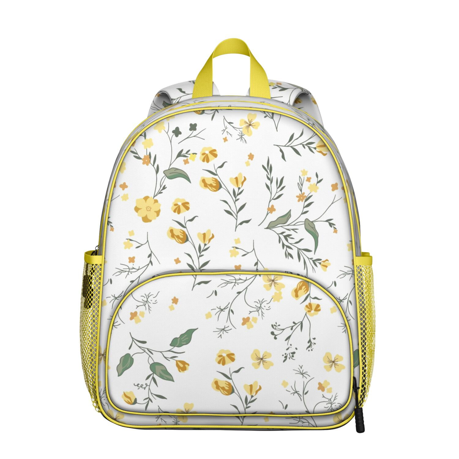 Boho Floral Print School Backpack - Waterproof & Adjustable Shoulder ...