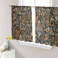 Boho Floral Sheer Curtains 45 Inches Length 2 Panels Set, Window Sheer ...