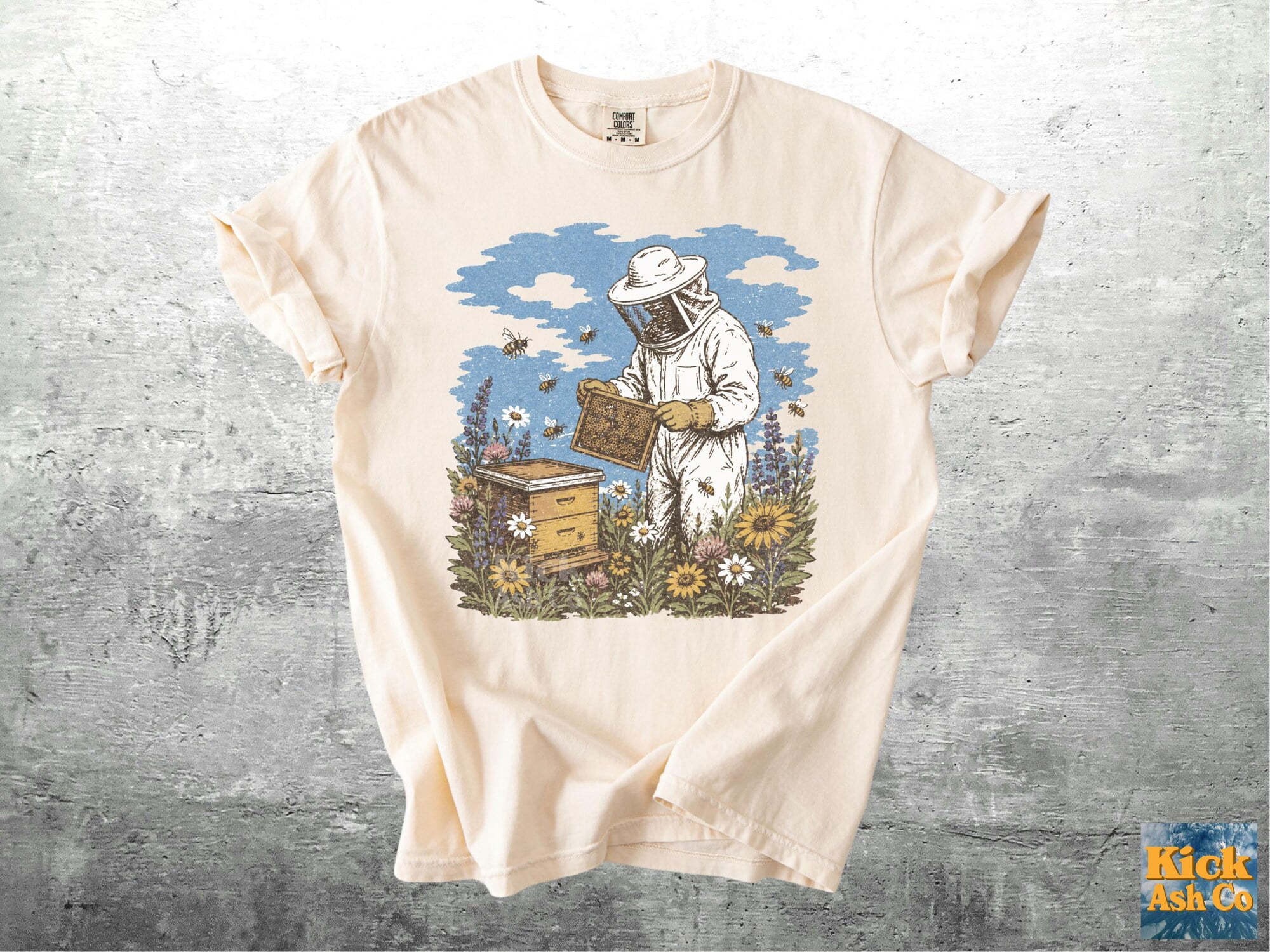 Boho Floral Shirt Bee Keeper Gift Womens Unisex Tshirt - Walmart.com