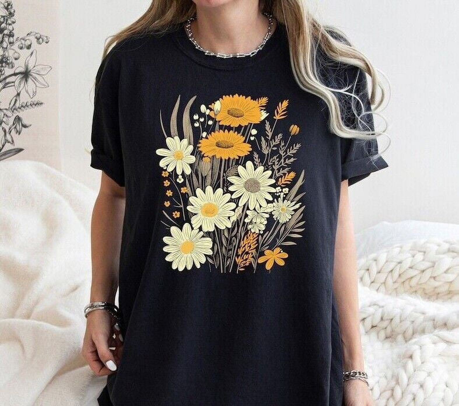 Boho Floral Shirt, Botanical Shirt, Aesthetic Shirt, Floral Graphic Tee ...