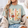 Boho Floral Shirt Floral Brushstroke Tee Autumn Daisy Graphic Tee Fall ...