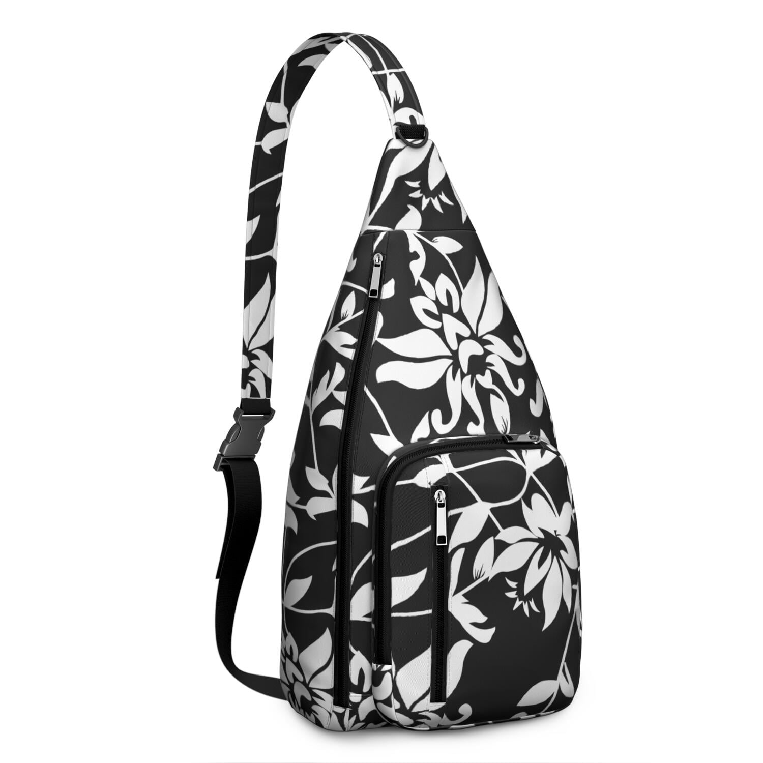 Boho Floral Sling Backpack – Vintage Botanical Watercolor Wildflower ...