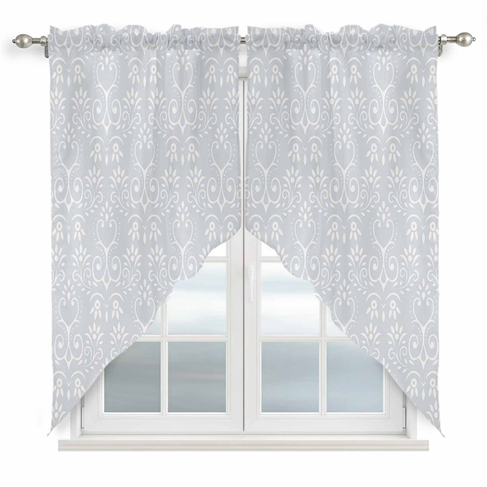 Boho Floral Swag Curtain Valance for Window 2 Panels Abstract Art ...