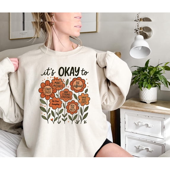 Boho Floral Sweatshirt: Inspirational Kindness Graphic Tee - Walmart.com