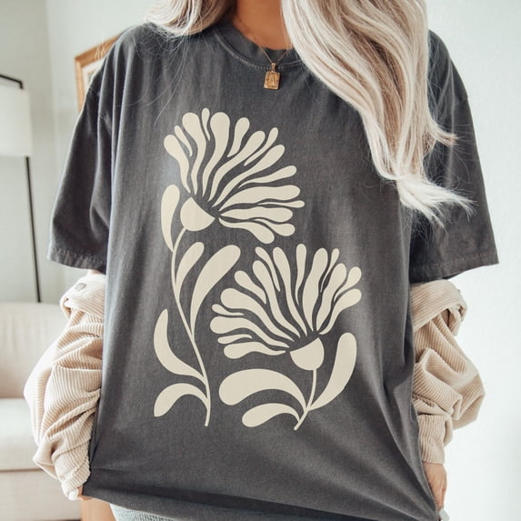 Boho Floral TShirt Botanical Print - Walmart.com
