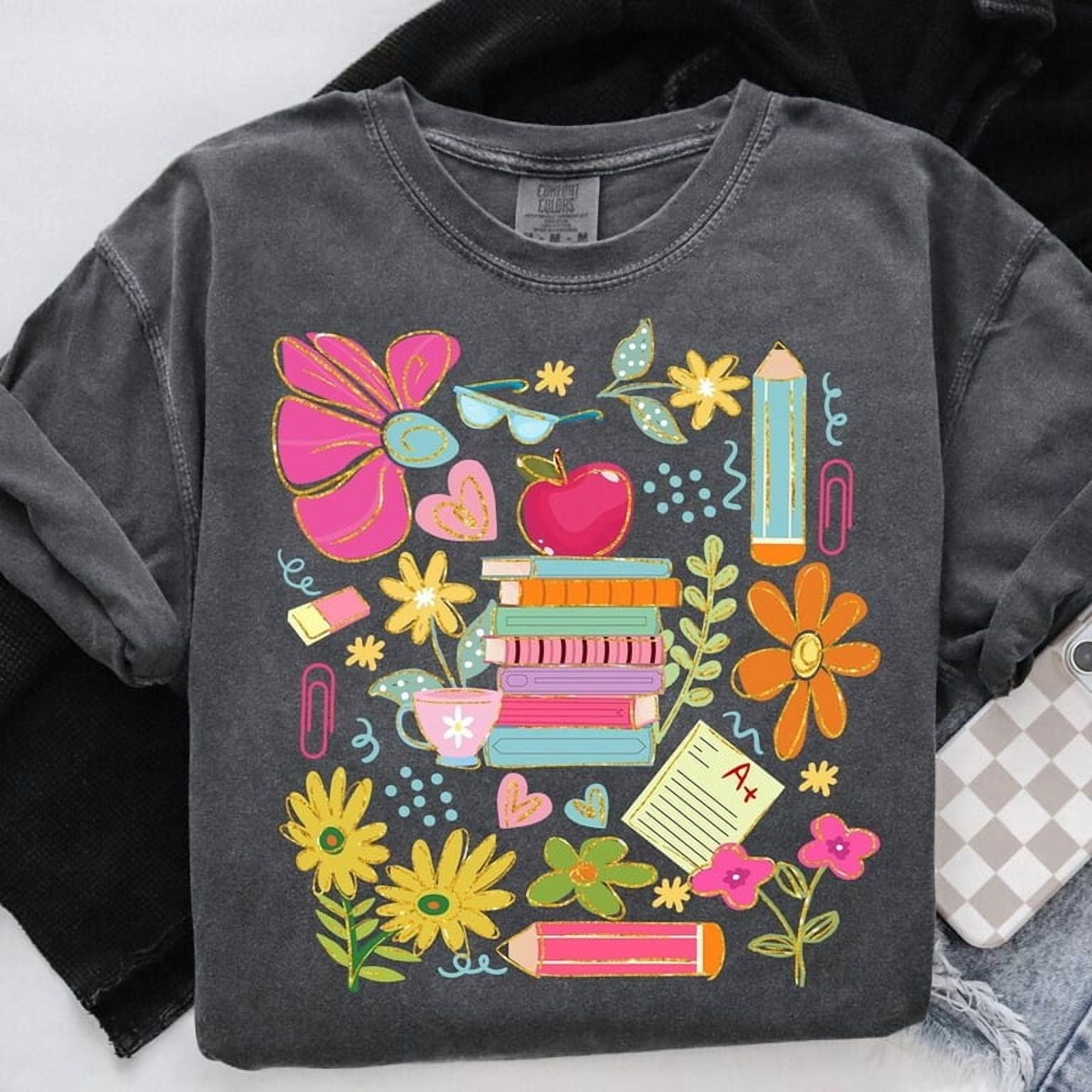 Boho Floral Teacher Png, Last Day of School Png, Preppy Teacher ...