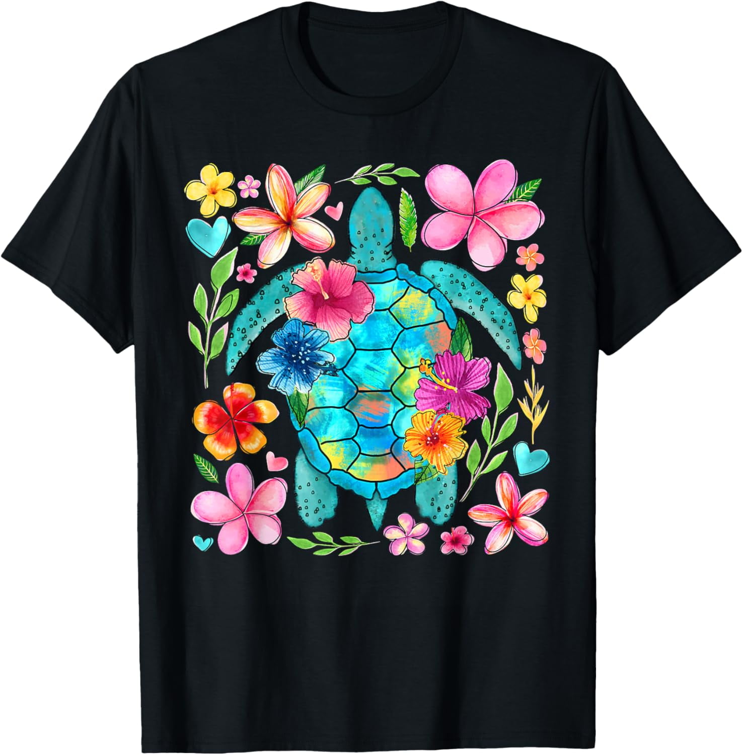 Boho Floral Turtle Save The Sea Turtle Ocean Animals T-Shirt - Walmart.com