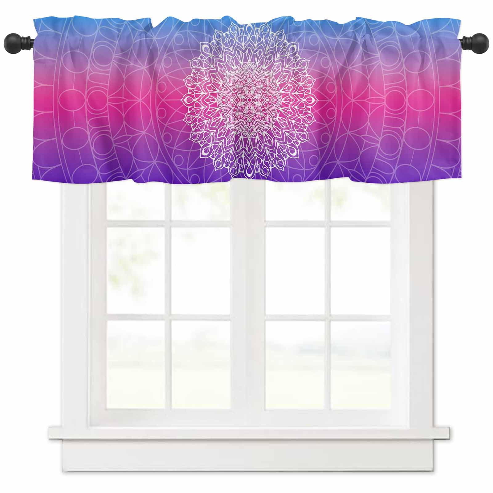 Boho Floral Valances for Windows Farmhouse Kitchen Curtains Valances ...