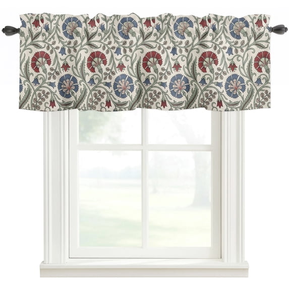 Boho Floral Valances for Windows Farmhouse Kitchen Curtains Valances ...