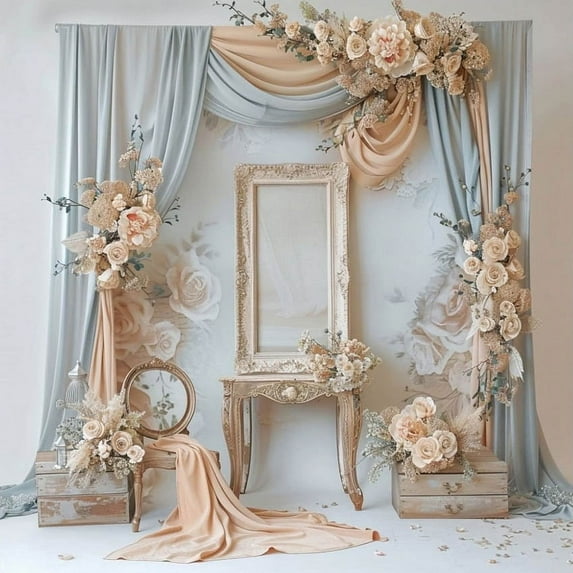 Boho Floral Vintage Frame Adult Birthday Wedding Maternity Portrait r ...
