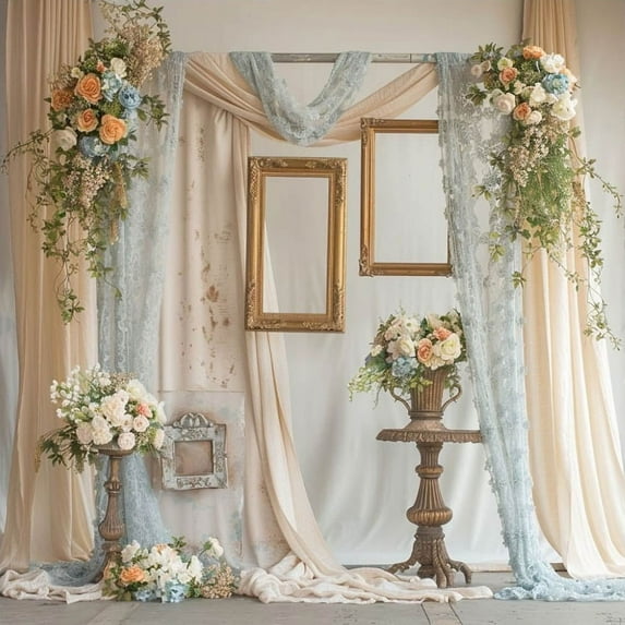 Boho Floral Vintage Frame Adult Birthday Wedding Maternity Portrait r ...