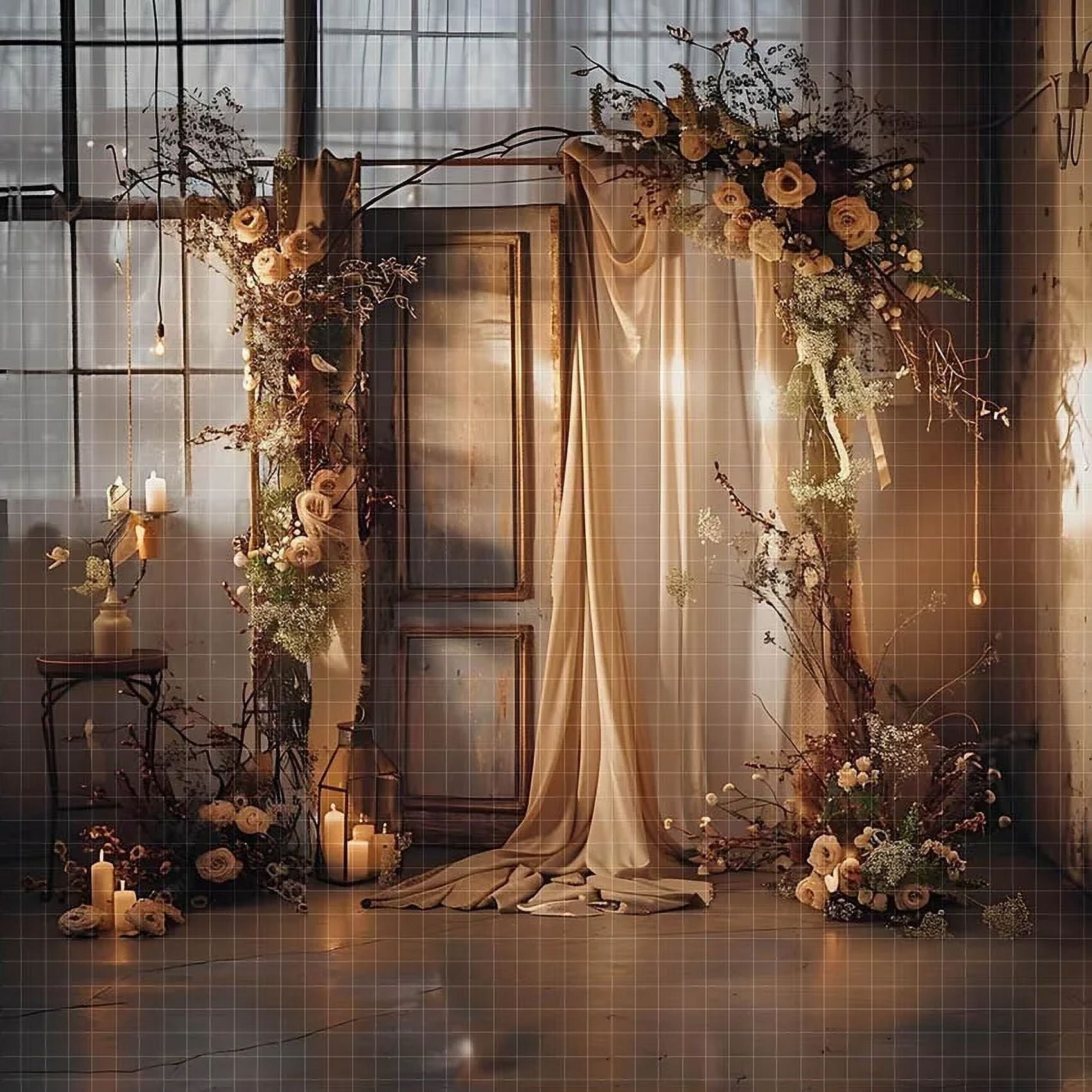 Boho Floral Vintage Room Adult Birthday Wedding Maternity Portrait r ...