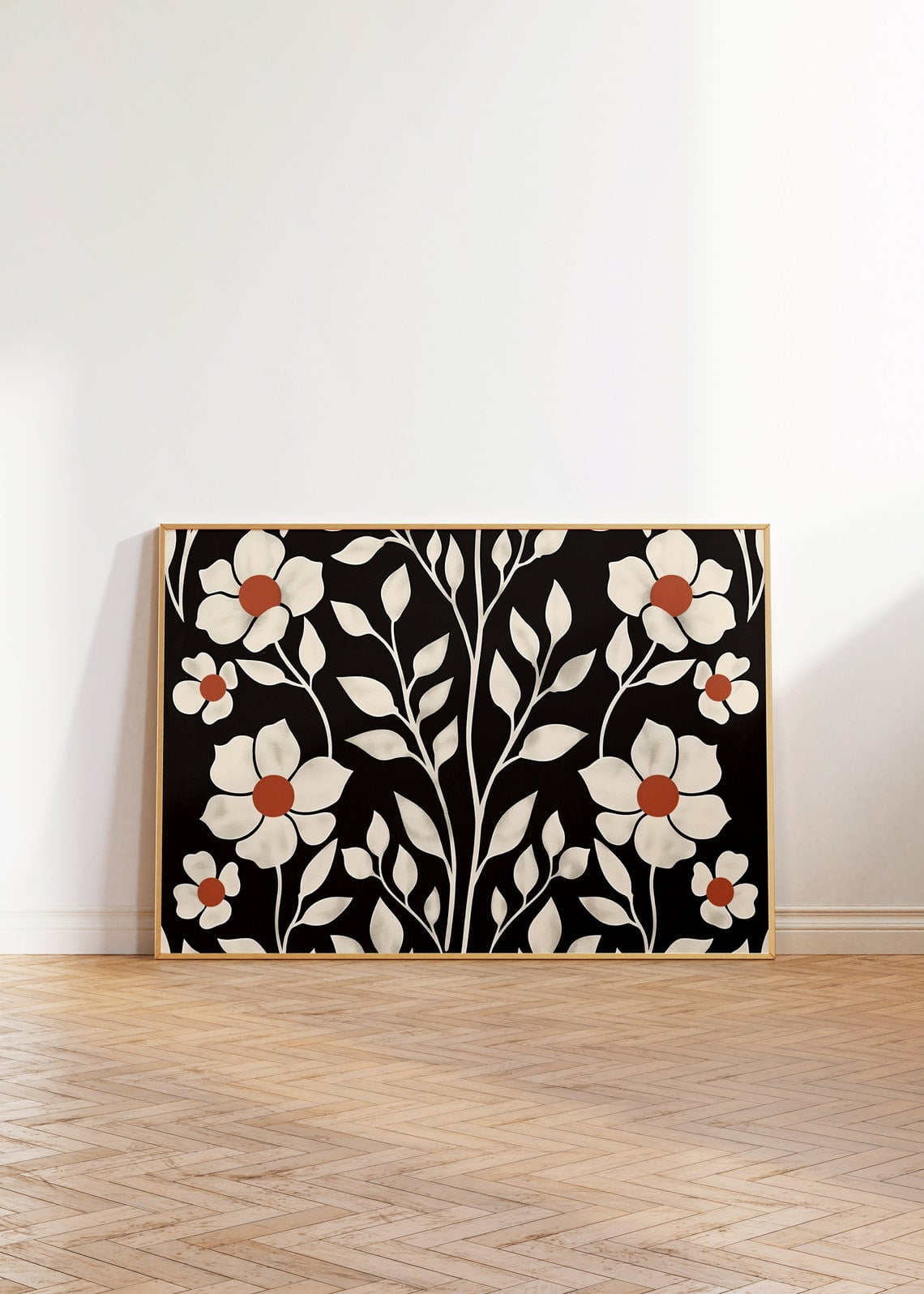 Boho Floral Wall Art, Abstract Botanical Art, Neutral Botanical Modern ...