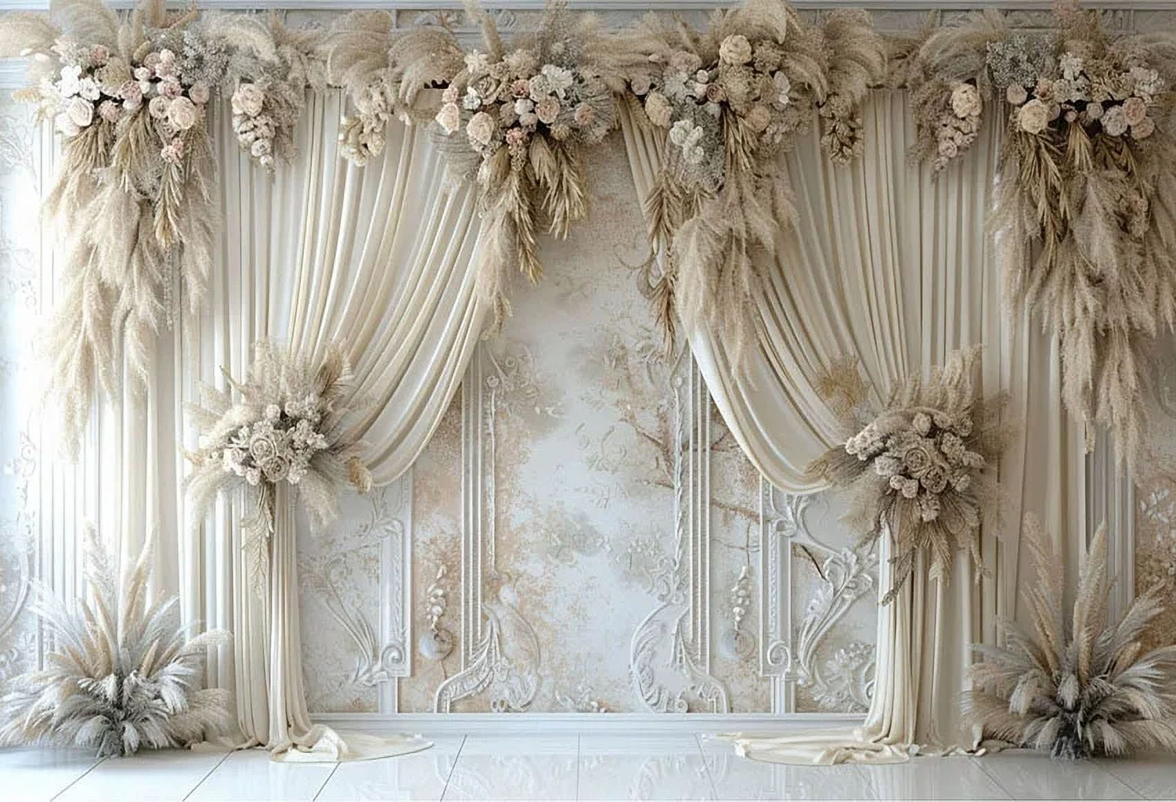 Boho Floral White Panel Wall Adult Birthday Wedding Maternity Portrait ...