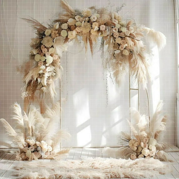 Boho Floral White Room Adult Birthday Wedding Maternity Portrait r ...