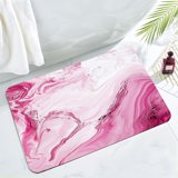 Boho Flower Bathroom Rug, Non Slip, Absorbent Shower Floor Mat ...