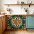 Boho Flower Cabinet Curtains 28''x35.4'', Yellow Green Bohemian ...
