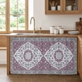 Boho Flower Cabinet Curtains 32" W x 55" L Pink Purple Bohemia ...