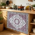 Boho Flower Cabinet Curtains 35" W x 35" L Pink Purple Bohemia ...