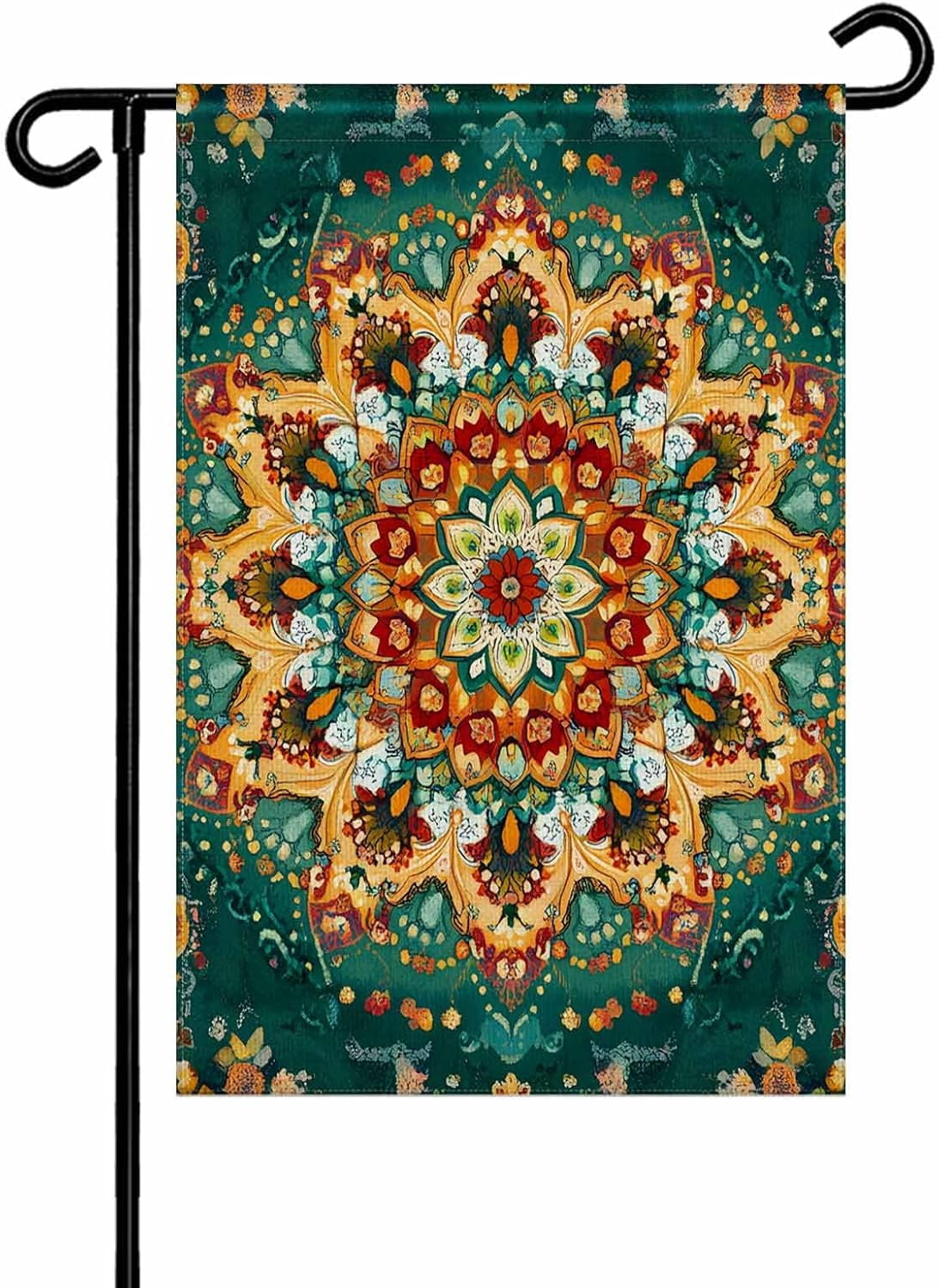 Boho Flower Garden Flag 12 x 18 Double Sided Outdoor Decoration Yellow ...