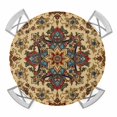 Boho Flower Round Tablecloth for 45-54 Inch Tables,Fitted Table Cover ...