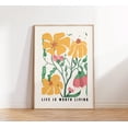 Boho Flower Wall Artgallery Wall Artfloral Wall Print Retro Quote Print ...