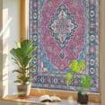 Boho Flower Window Privacy Film, Blue Pink Bohemia Geometric Tribal ...
